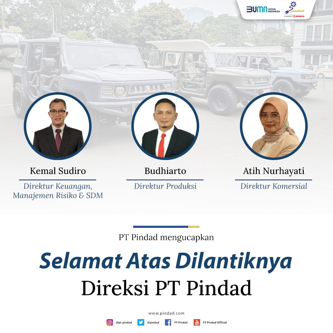 DEFEND ID Lantik 3 Direktur Baru di PT PINDAD